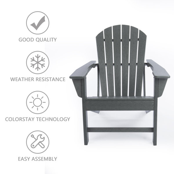 Breakwater Bay Makowski Outdoor Adirondack Chair & Reviews | Wayfair
