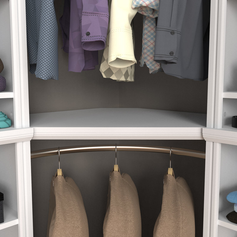 ClosetMaid Impressions 23 in. Corner Rounder Nickel Closet Rod | Wayfair
