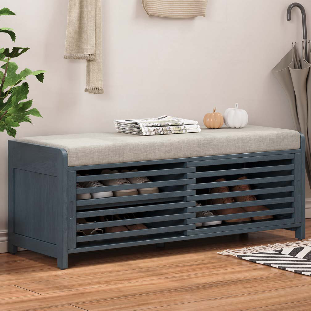 Latitude Run® Wood Shutter Storage Bench - Wayfair Canada