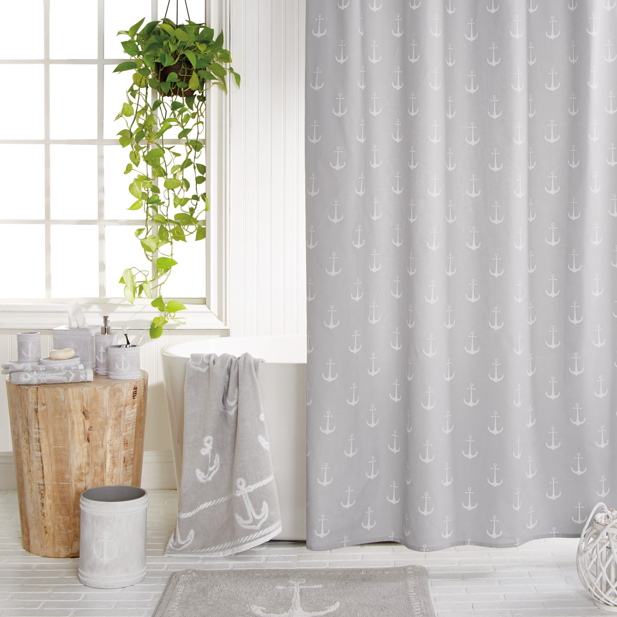 Breakwater Bay Anchor Shower Curtain Grey - Wayfair Canada