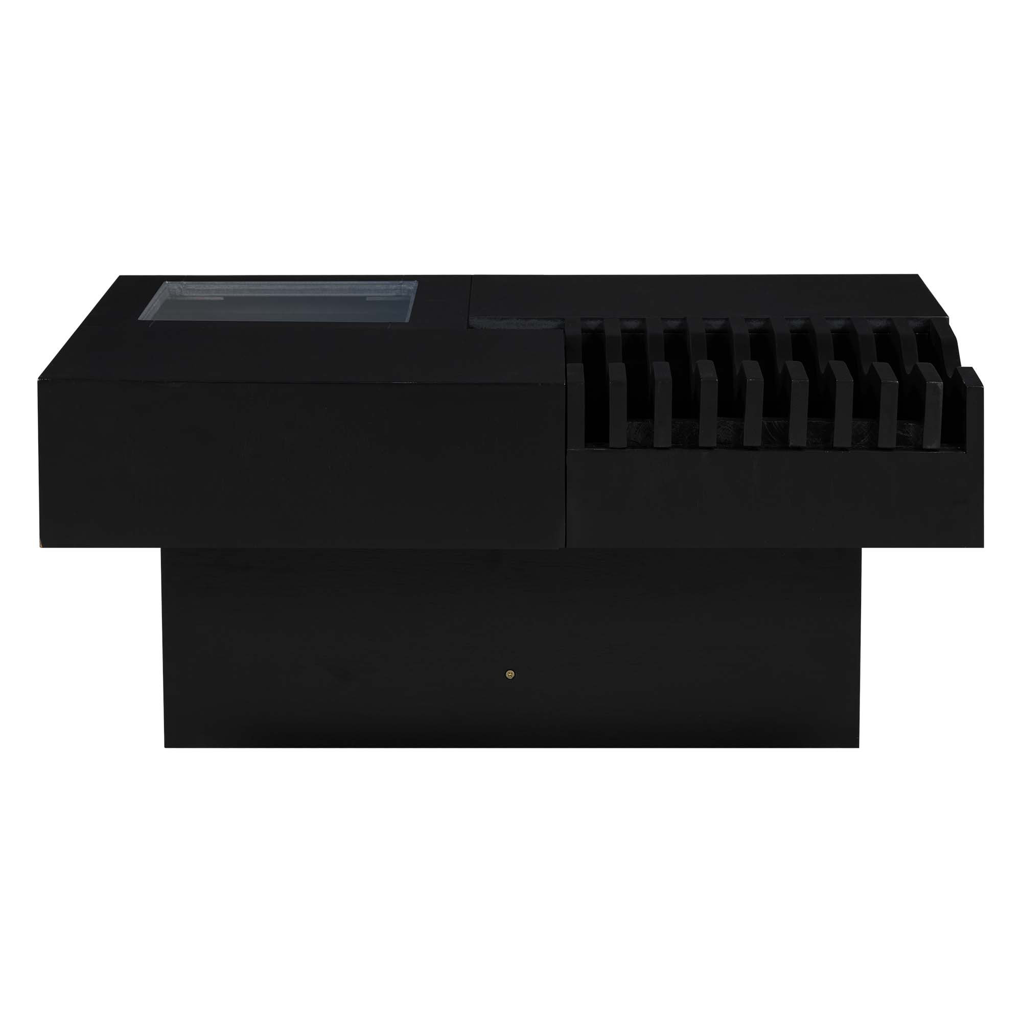 George Oliver 33''Mid Century Modern Coffee Table,Unique Square Wooden ...