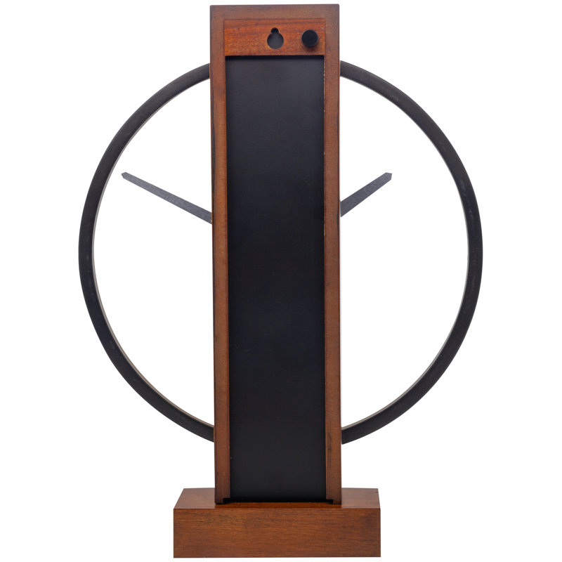 Nextime Carl Modern & Contemporary Analog Solid Wood Tabletop Clock ...