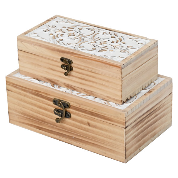 Ophelia & Co. Decorative Boxes With Hinged Lid, Set Of 2 | Wayfair