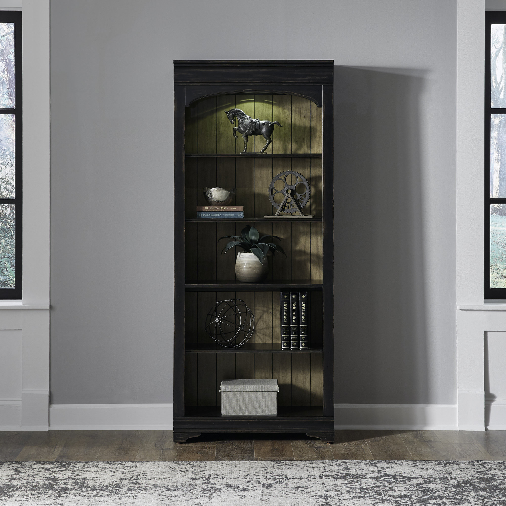 Williston Forge Juiliana Bunching Bookcase w/ LED Lighting | Wayfair