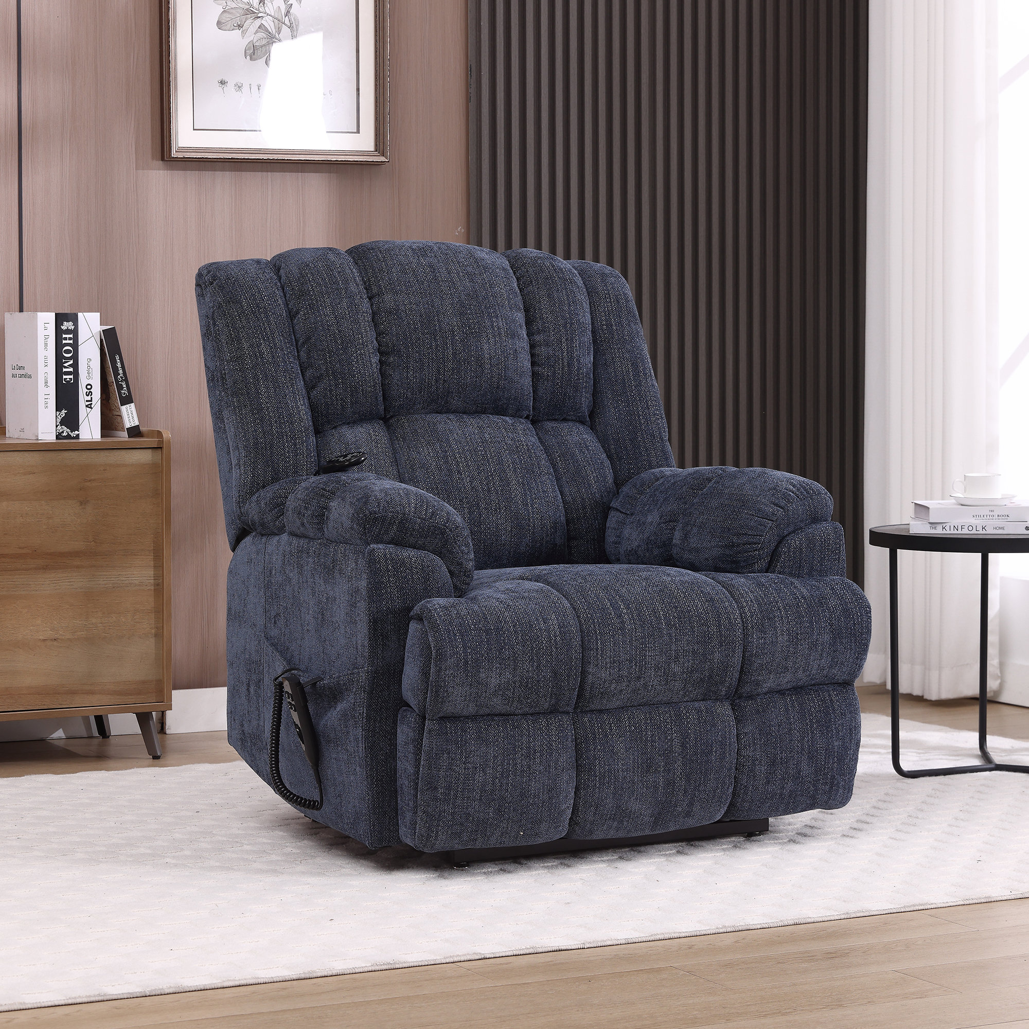 Latitude Run® Dual Motor Power Lift Recliner with Heat and Massage ...