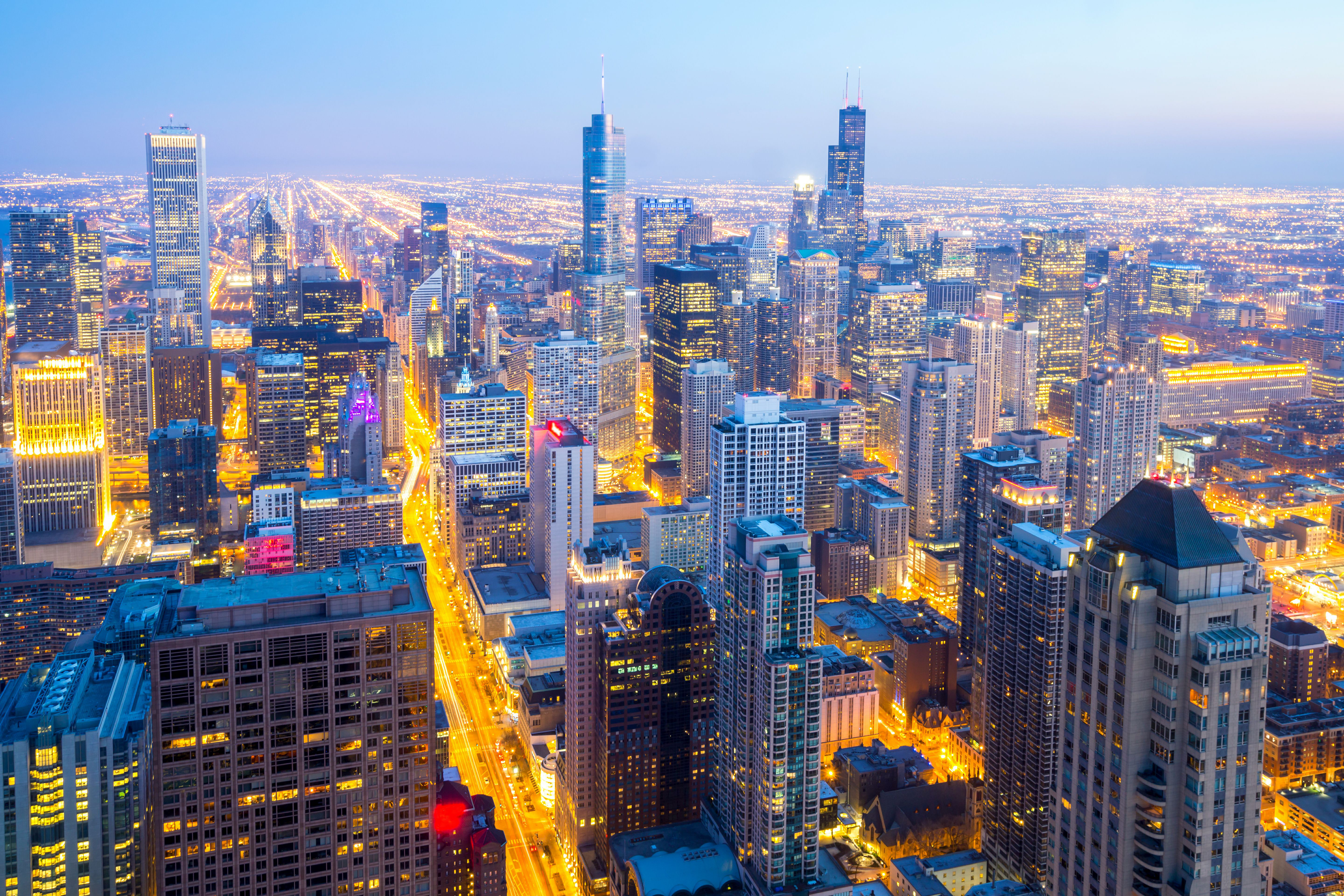Ebern Designs Chicago City Downtown - Wrapped Canvas Photograph | Wayfair