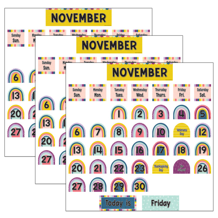 Teacher Created Resources Oh Happy Day Rainbow Calendar Pocket Chart ...