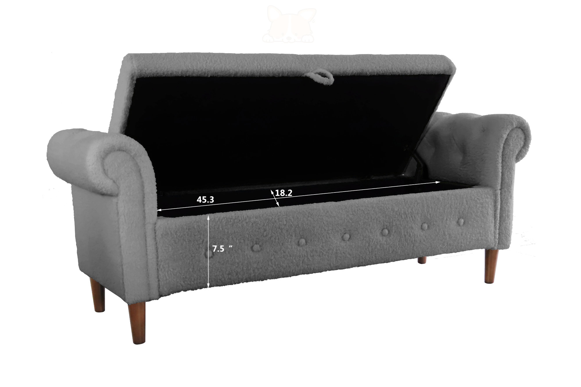 House of Hampton® Multifunctional Storage Rectangular Sofa Stool | Wayfair