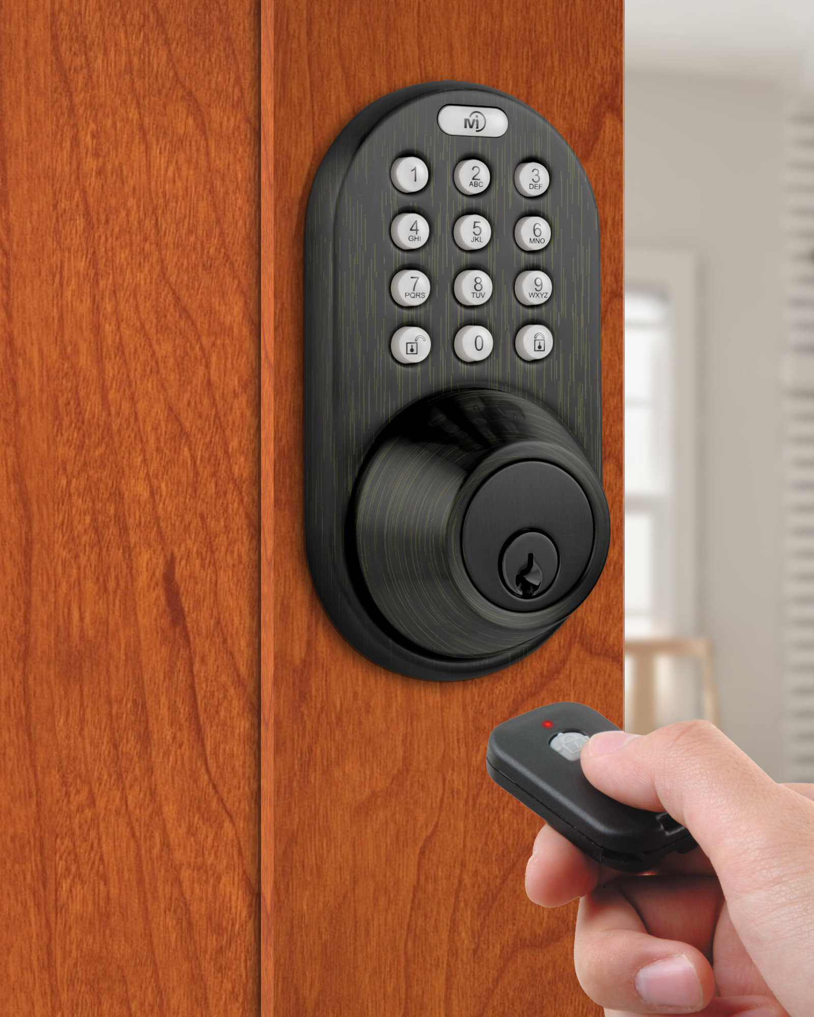 Milocks Keyless Entry Electronic Deadbolt with Remote | Wayfair