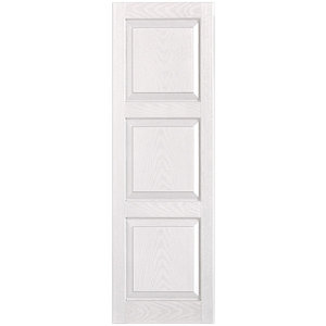 Alpha Shutters Custom Three Panel-style Raised Panel Vinyl Shutters ...