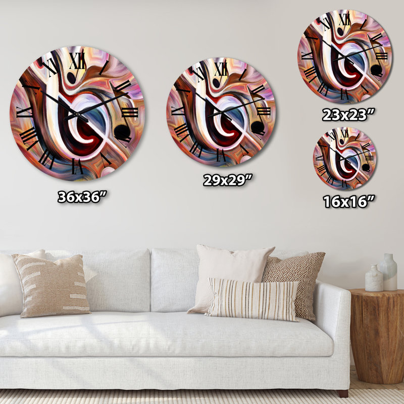 treble clef clock