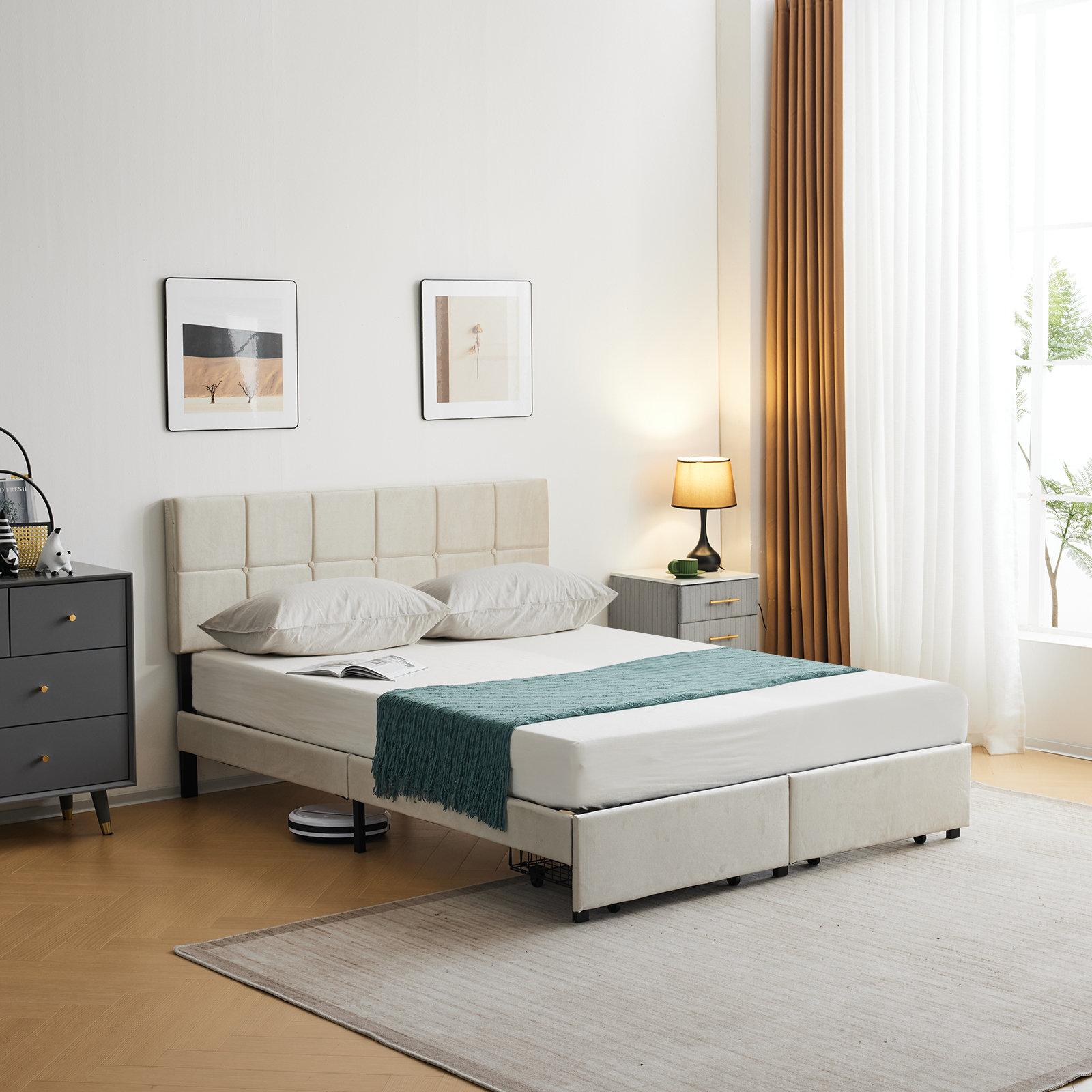 Ebern Designs Sheran Upholstered Platform Storage Bed & Reviews ...