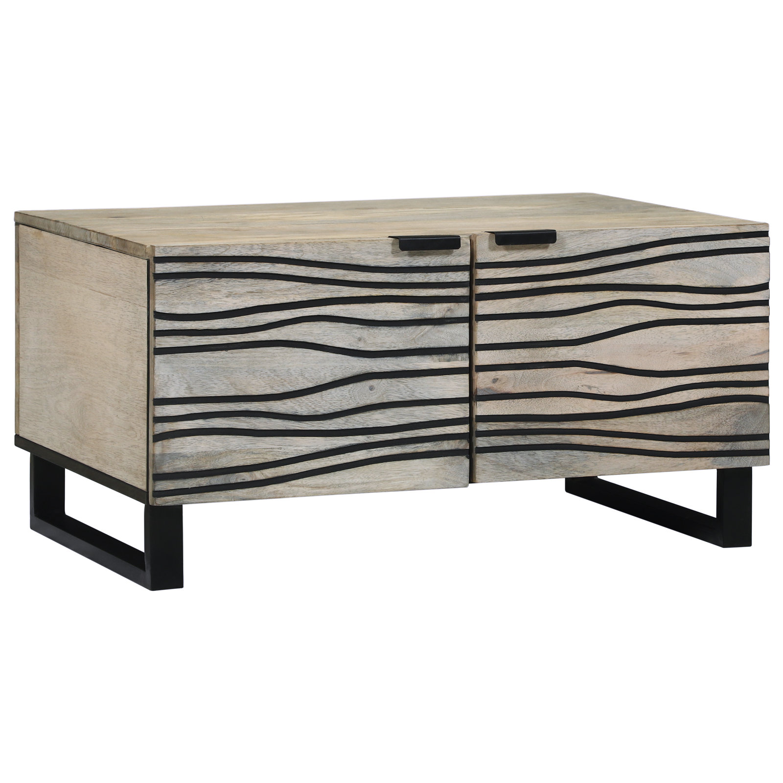 VidaXL Coffee Table Black 80 X 50 X 40 Cm Solid Mango Wood - Wayfair Canada