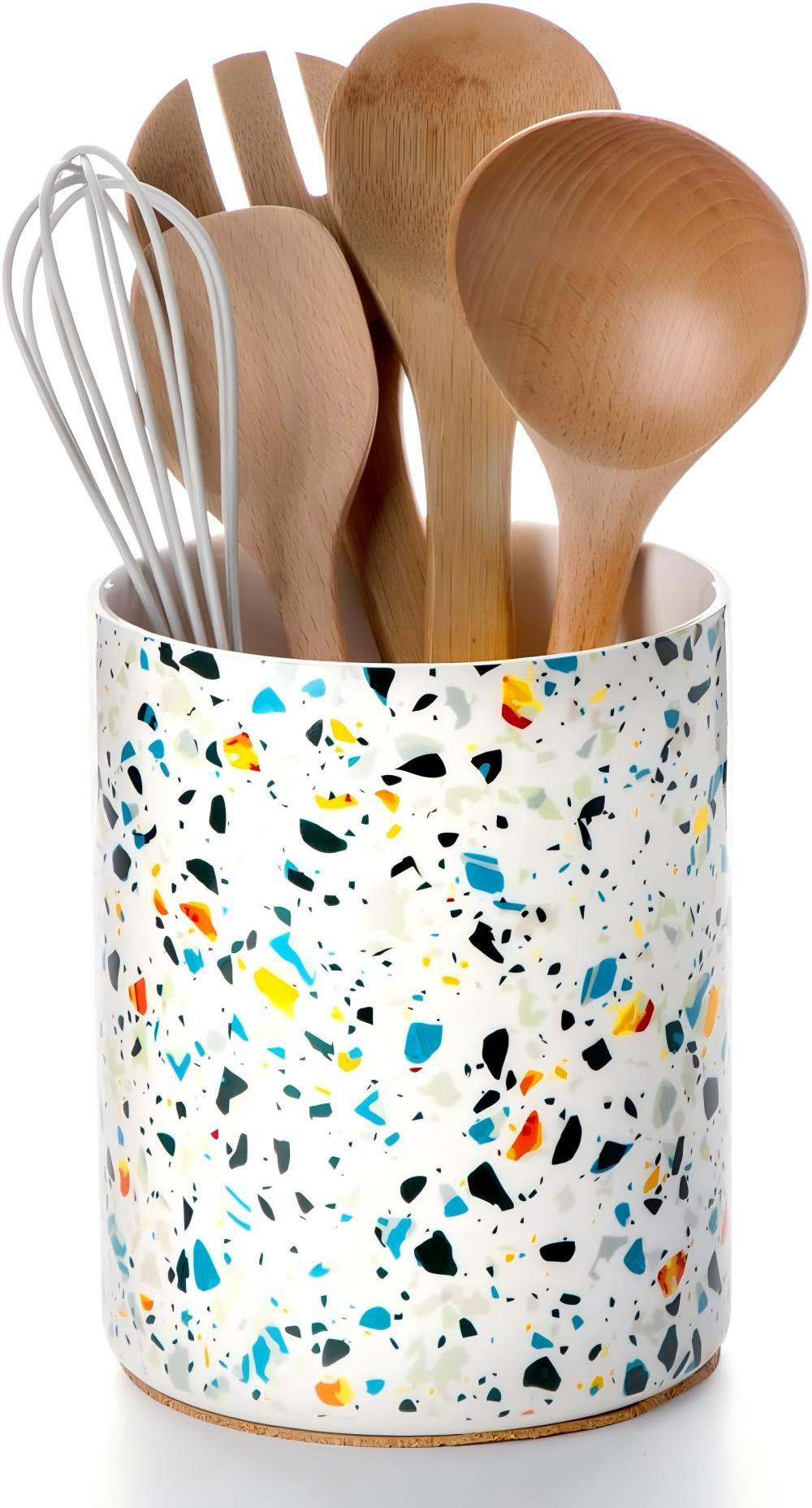 Latitude Run® Utensil Holder, 6.4" Ceramic Kitchen Utensil Holder With ...