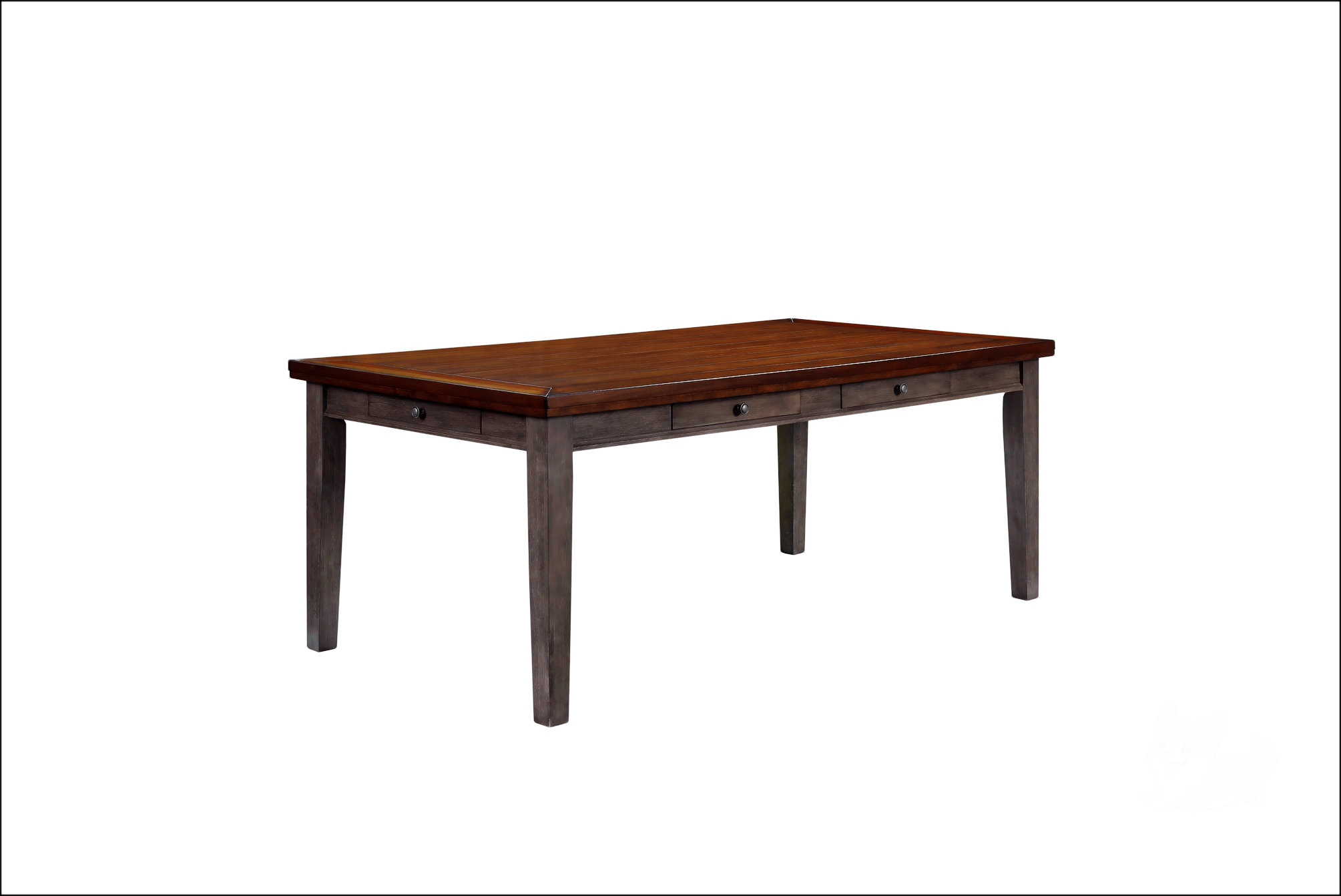Ophelia & Co. Casual Two Tone 6 Drawer Dining Table | Wayfair