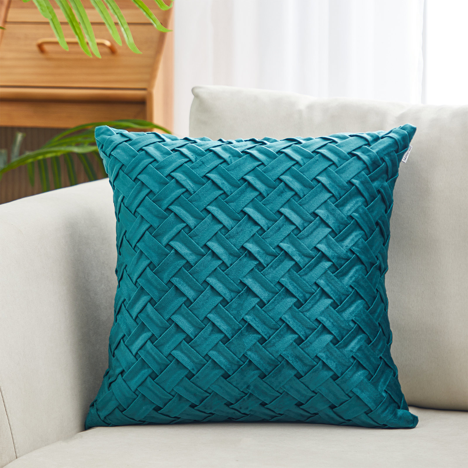 WARISI Velvet Weave Square Velvet Pillow Cover | Wayfair