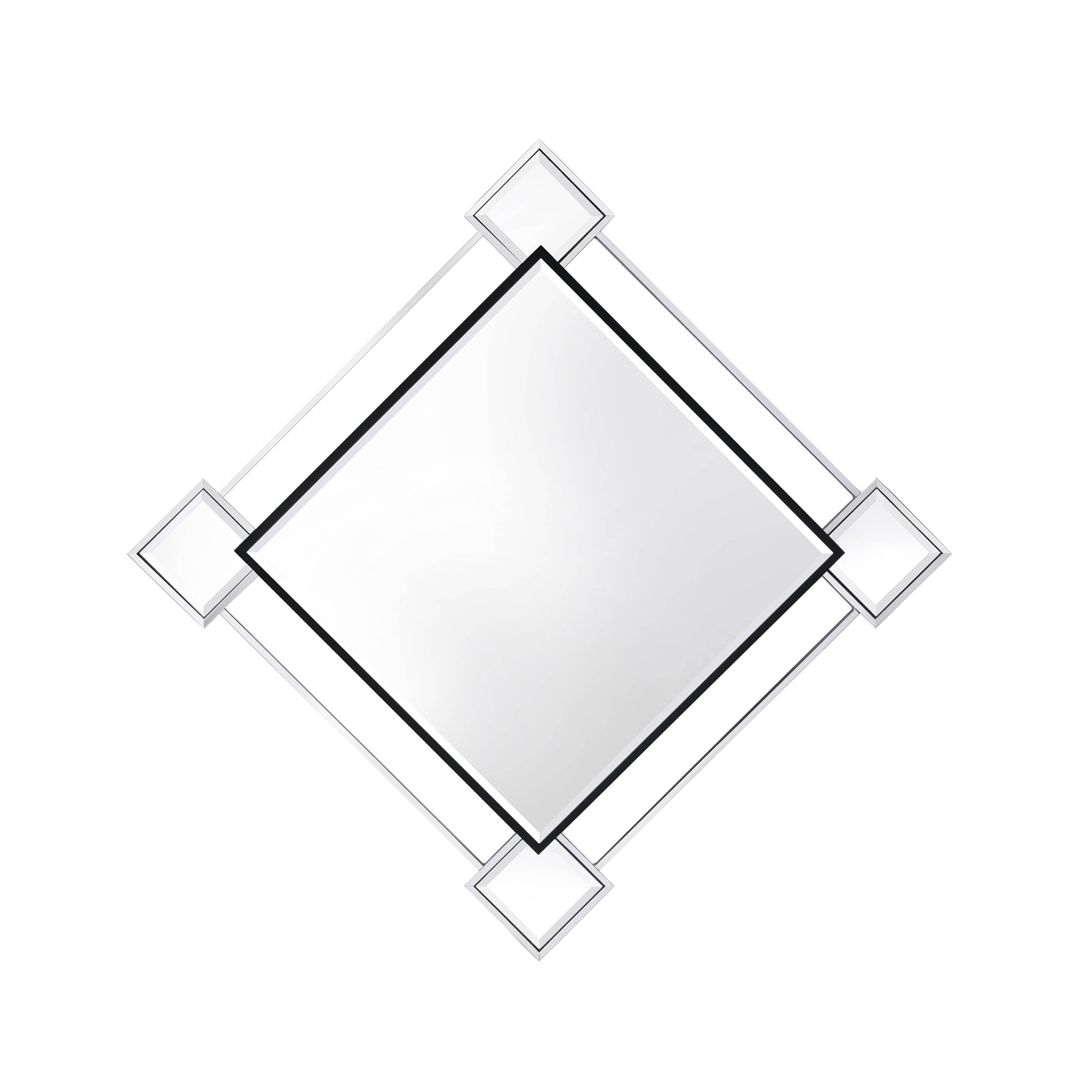 Mercer41 Mirrored & Chrome Finish Accent Mirror (Assembled) | Wayfair