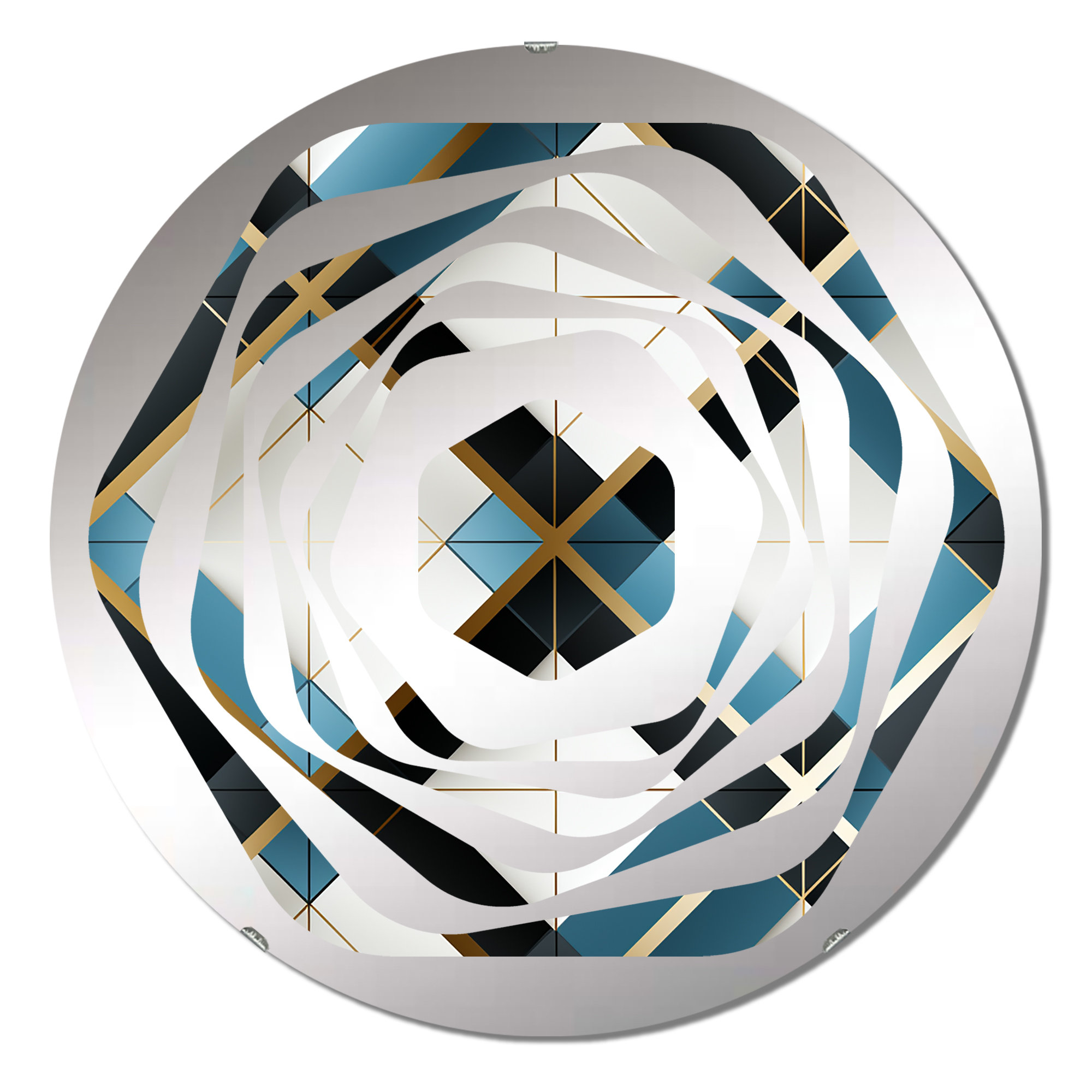 Design Art White And Blue Urban Gridlock Channel - Amorphe Decorative ...