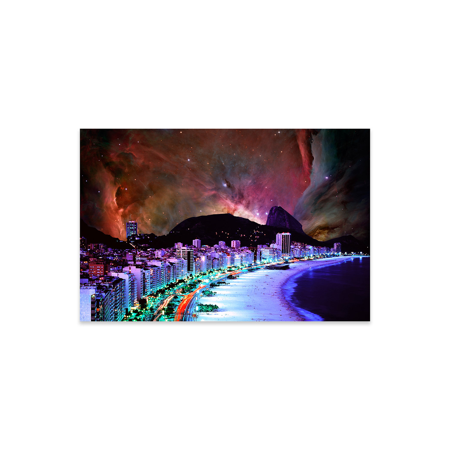 Latitude Run® Rio De Janeiro, Brazil Orion Nebula Skyline - Unframed ...