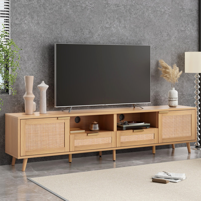 Dakota Fields Rattan TV Stand for TVs up to 85'' | Wayfair