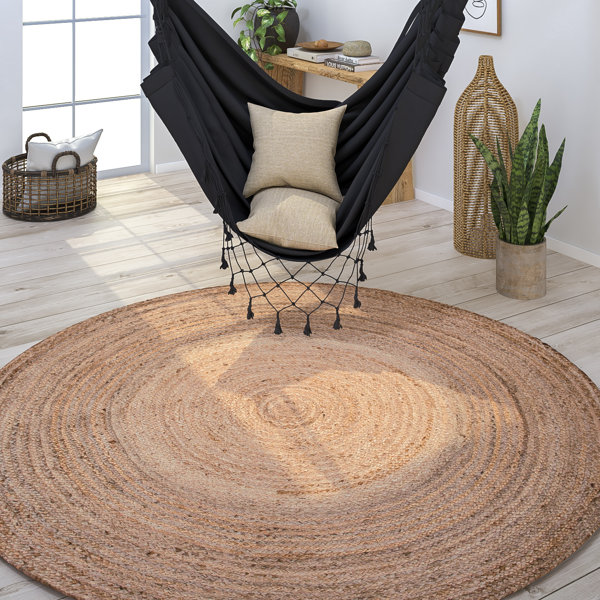 Brambly Cottage Round Hawwa Uniform Color Shag Area Rug & Reviews ...