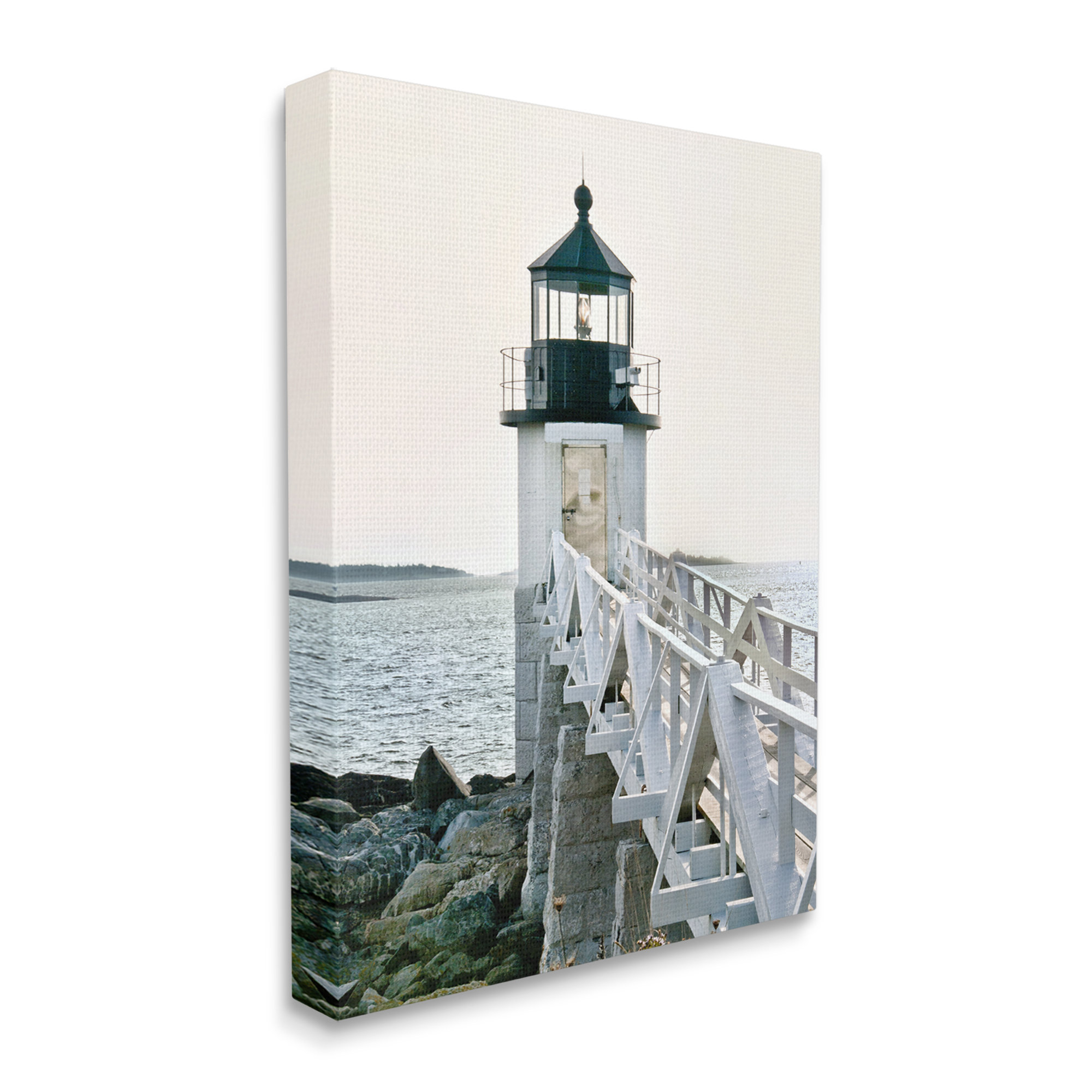 Stupell Industries White Lighthouse by Rachel Perry Print | Wayfair
