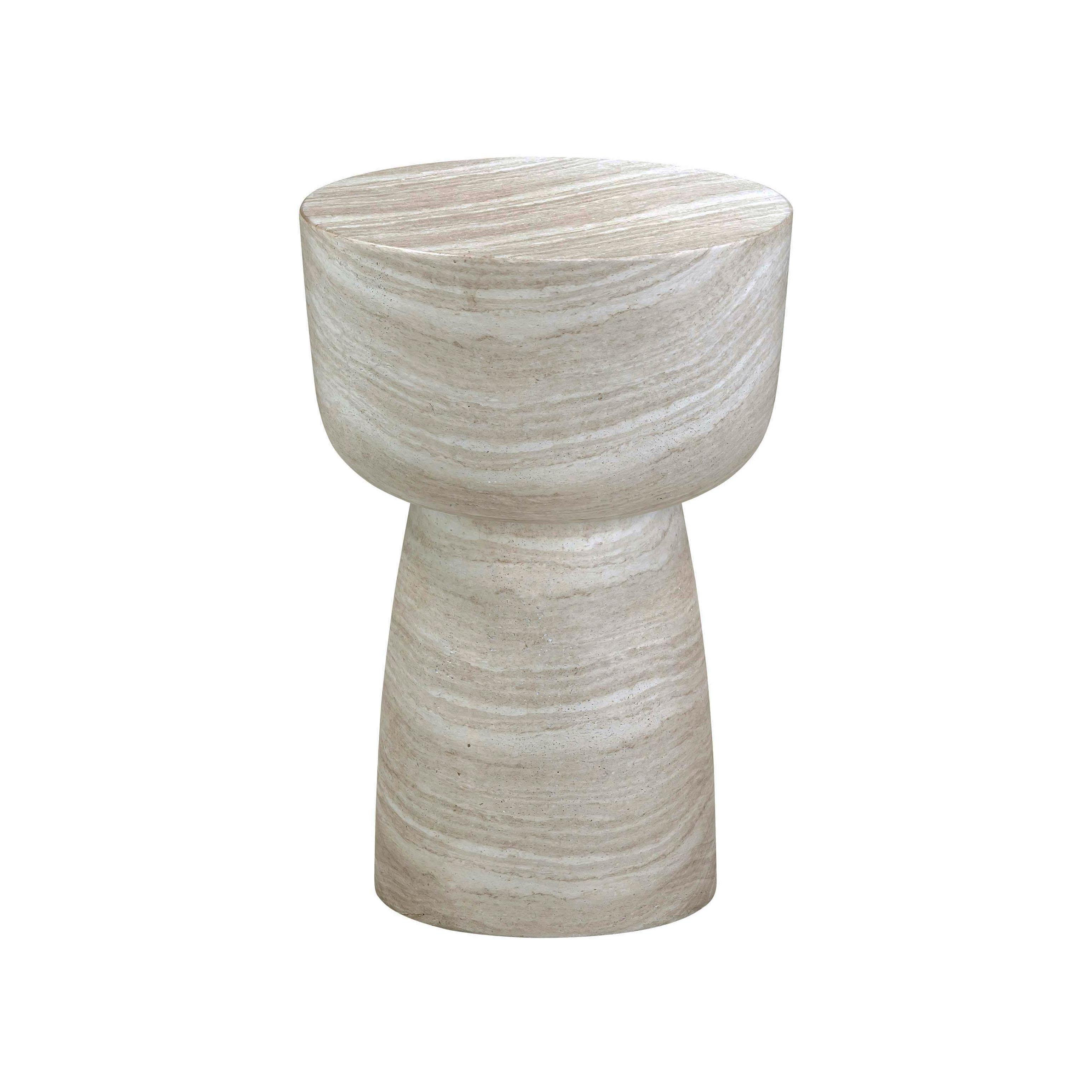 Wade Logan® Chrisman Faux Marble Indoor/Outdoor Side Table | Wayfair
