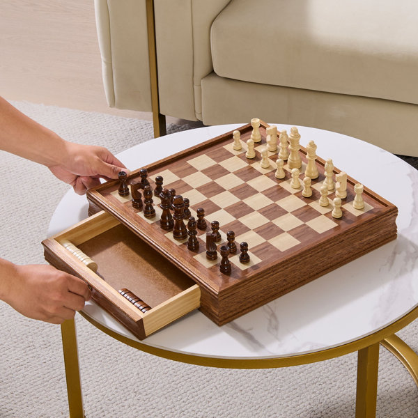 VEVOR 15'' L Solid Wood Chess Game Set | Wayfair