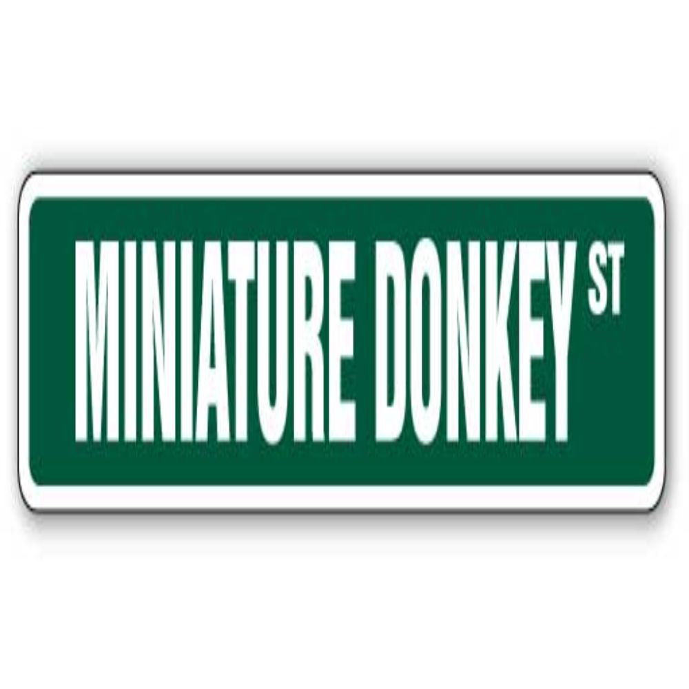 SignMission Miniature Donkey Street Sign Small Mule Ranch Farm Rides ...