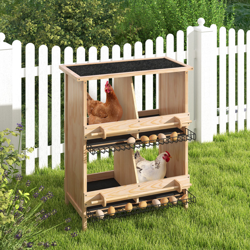 Archie & Oscar™ 2-Tier Free Roll Away Nesting Box for Chickens With ...