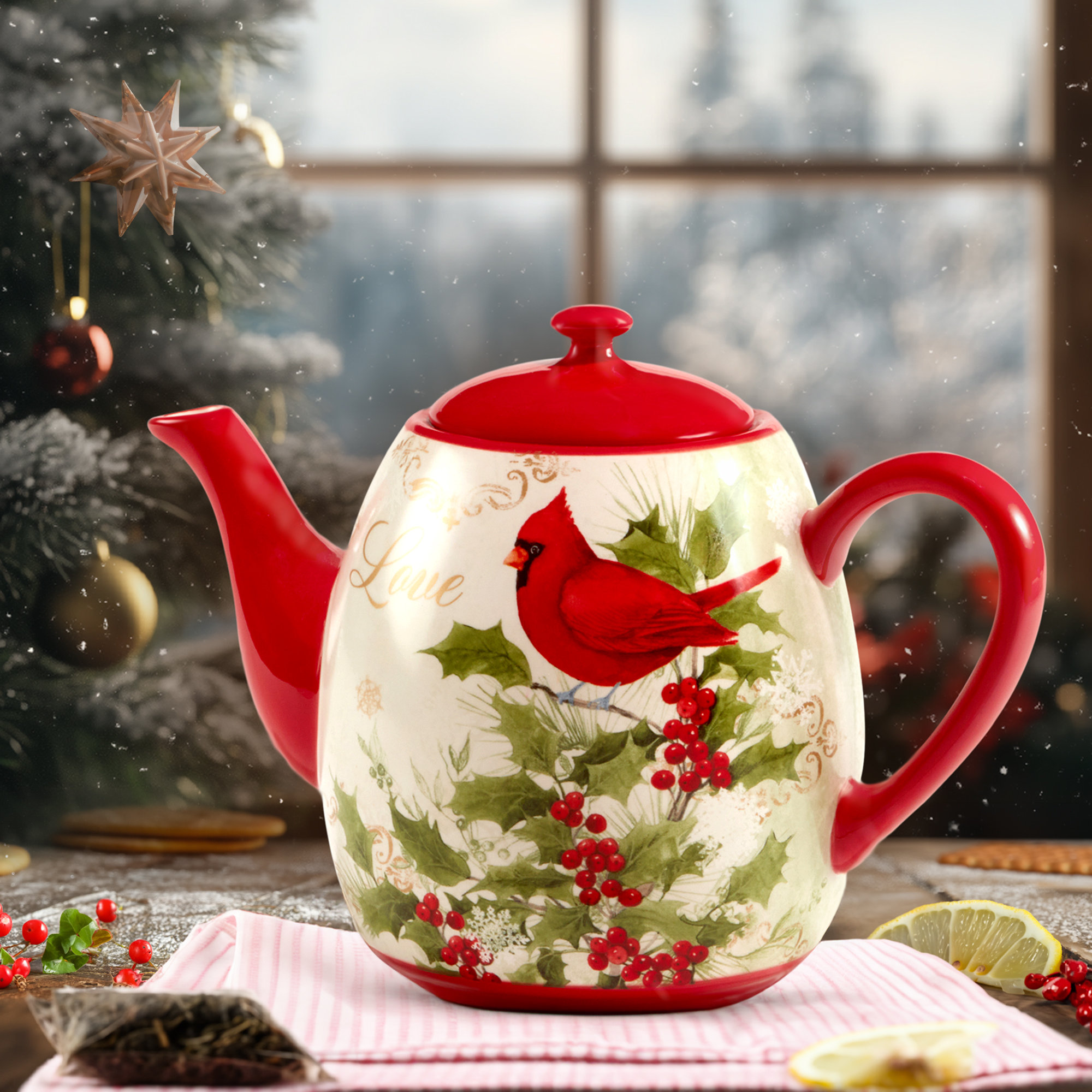 Certified International Winter''s Medley Teapot - Wayfair Canada