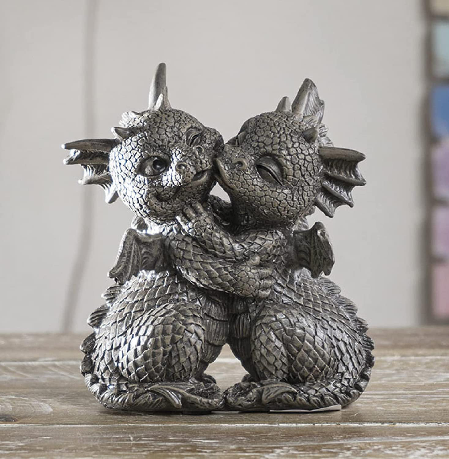 Trinx Mini Fiery Romance Hatchling Dragon Lovers Garden Figurine Faux ...