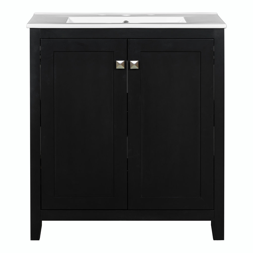 Ebern Designs Aerith 30 Single Bathroom Vanity With Ceramic Top Wayfair