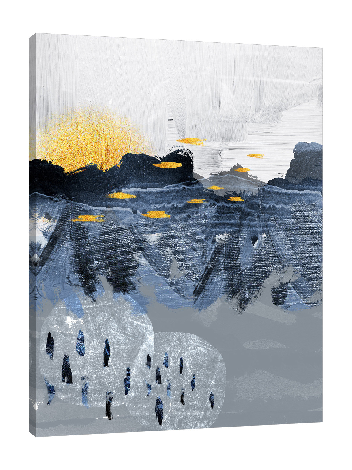 Jaxson Rea Abstract Landscape by Urban Epiphany - Wrapped Canvas Print ...