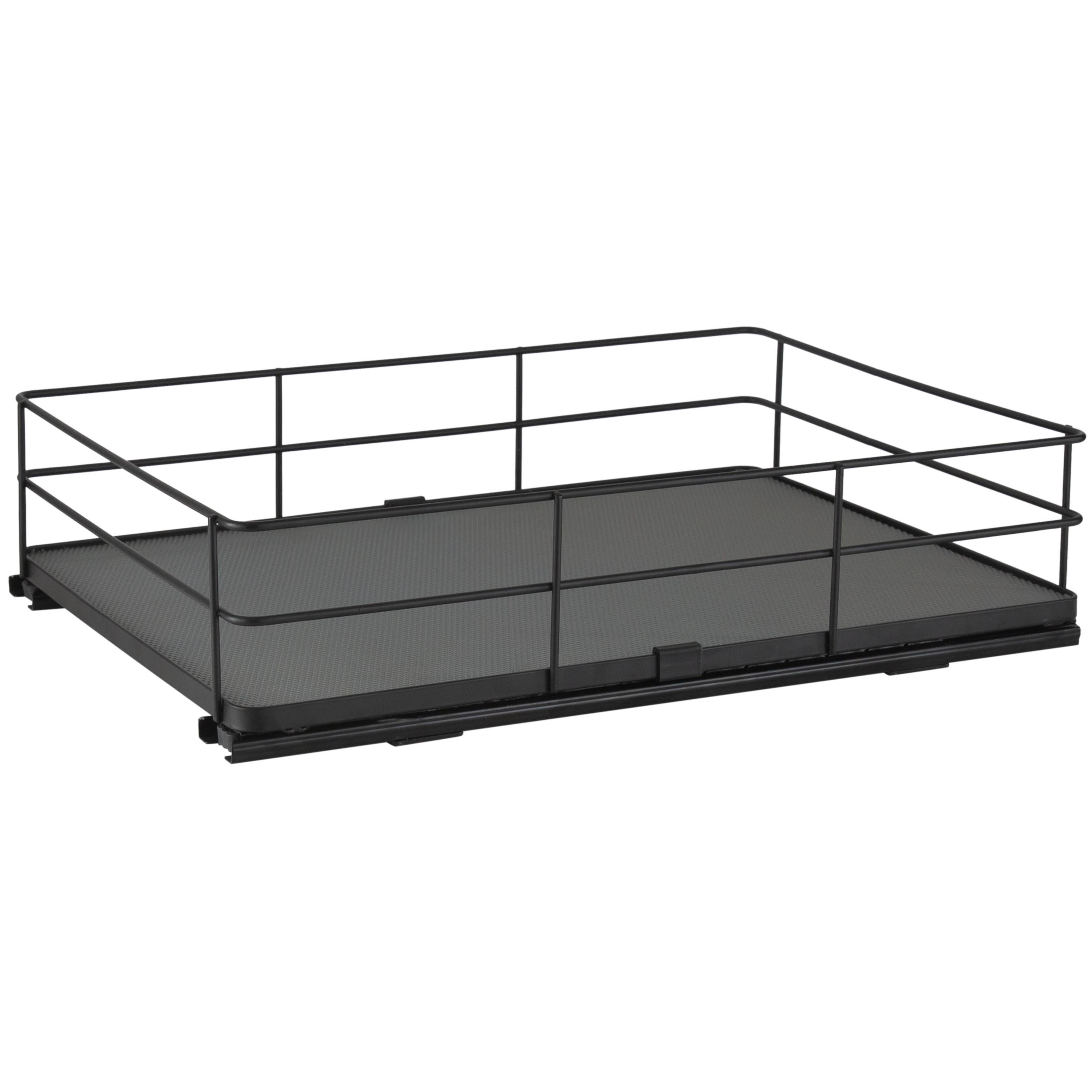 Rebrilliant Large Slide Out Shelf Organizer in Matte Black | Wayfair
