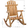 Loon Peak® Remigio Rustic Log Rocker Outdoor Wooden Rocking Chair for ...