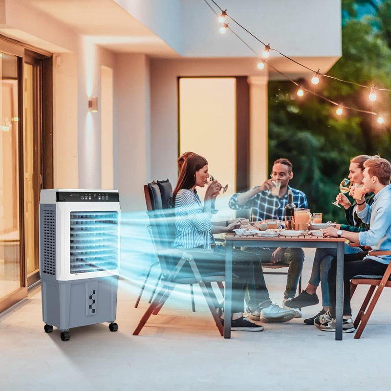 LIFEPLUS Portable Evaporative Air Cooler, 3500 CFM Swamp Cooler 11 ...