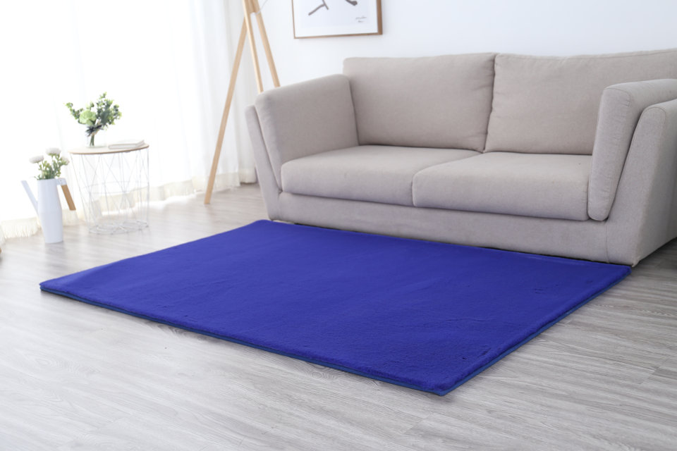 Ebern Designs ITALIA RUG 2'X3' ROYAL BLUE RABBIT | Wayfair