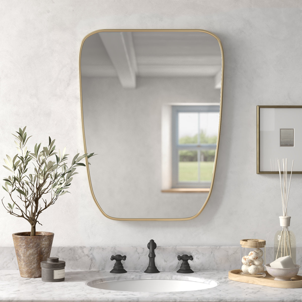 Birch Lane™ Sommer Symmetrical Metal Wall Mirror & Reviews | Birch Lane