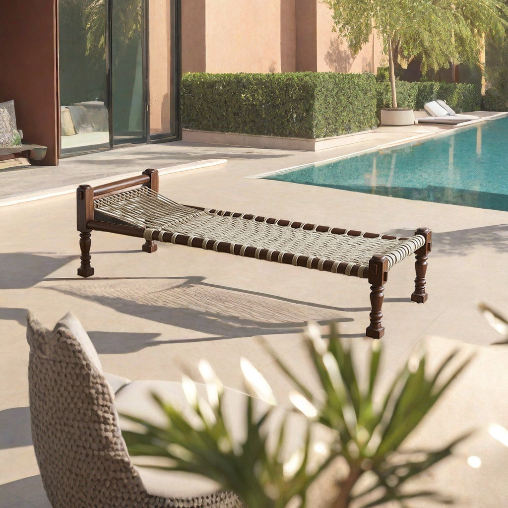 A Zoetic Home Outdoor Solid Wood Sun Lounger | Wayfair