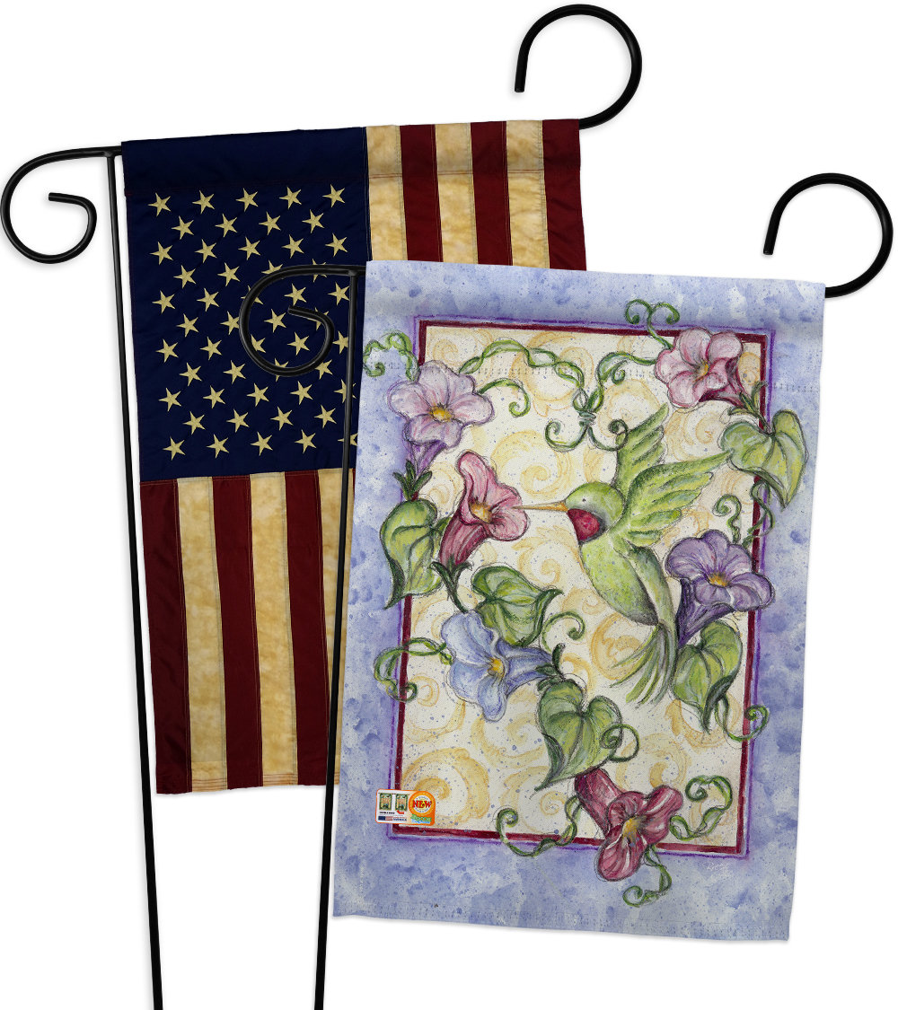 Bayou Breeze 2 Piece Hummingbird with Trumpet Flowers Friends ...