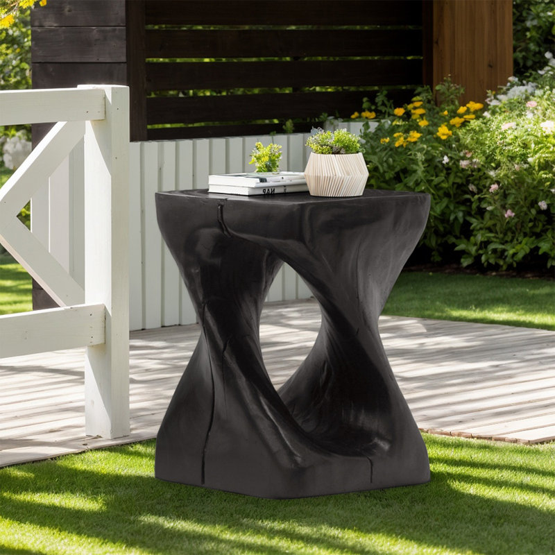 Millwood Pines Esdert MGO Twist Shape Side Table | Wayfair