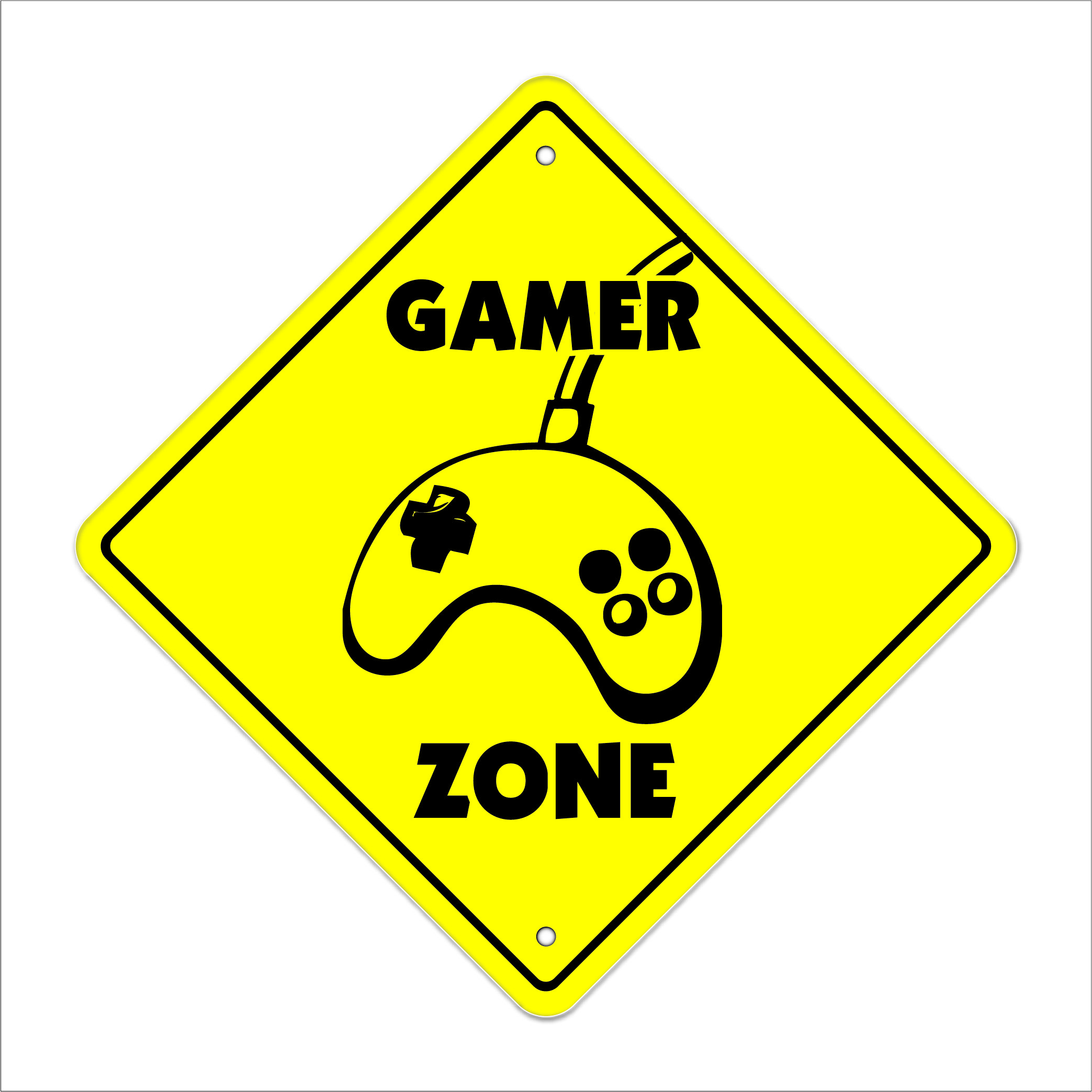 SignMission Gamer Crossing Sign Zone Xing Indoor Outdoor 12 Inch Tall ...
