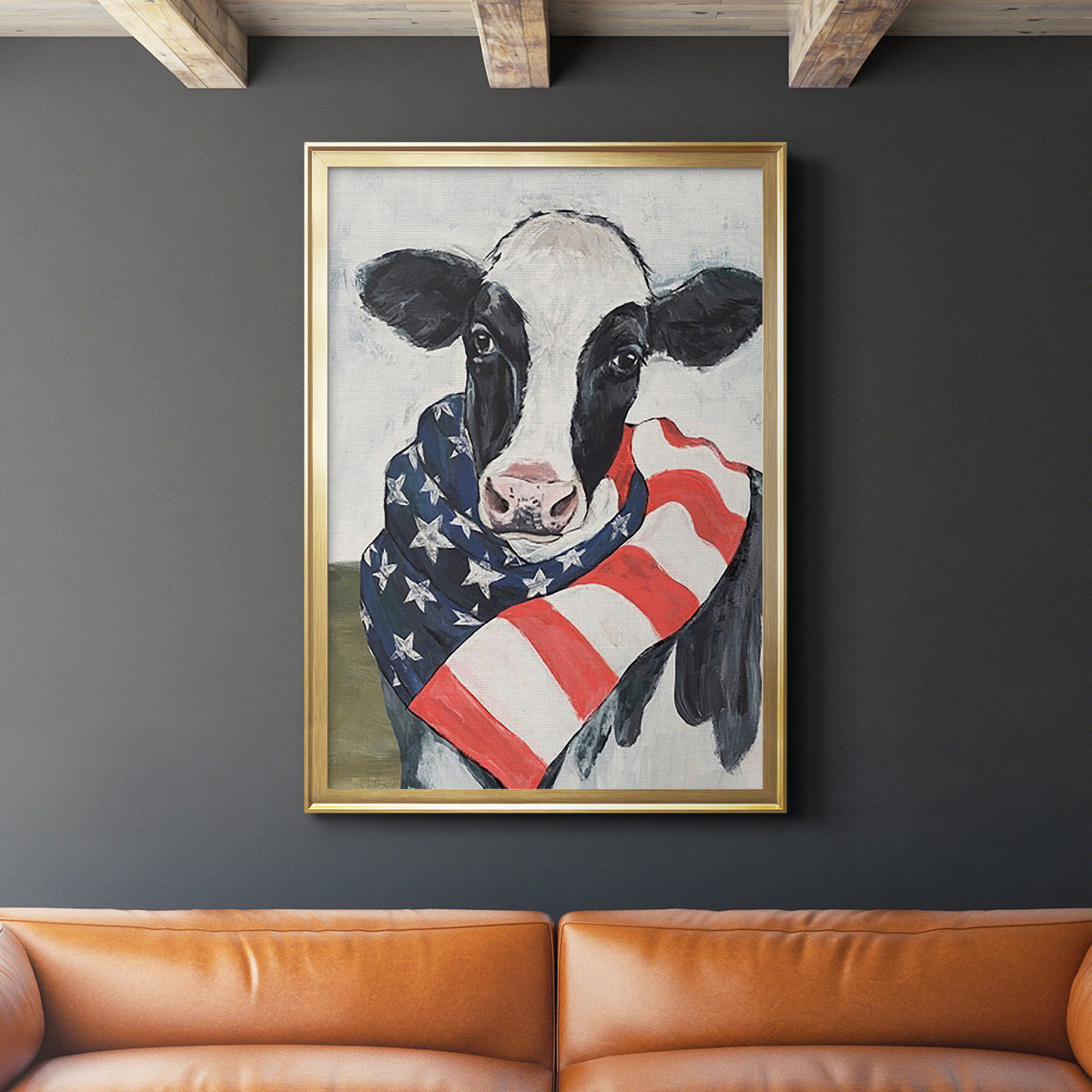 Rosalind Wheeler American Cow I Premium Framed Print - Ready To Hang ...