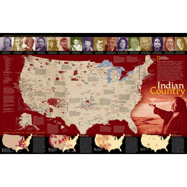 National Geographic Maps Indian Country Poster Map | Wayfair