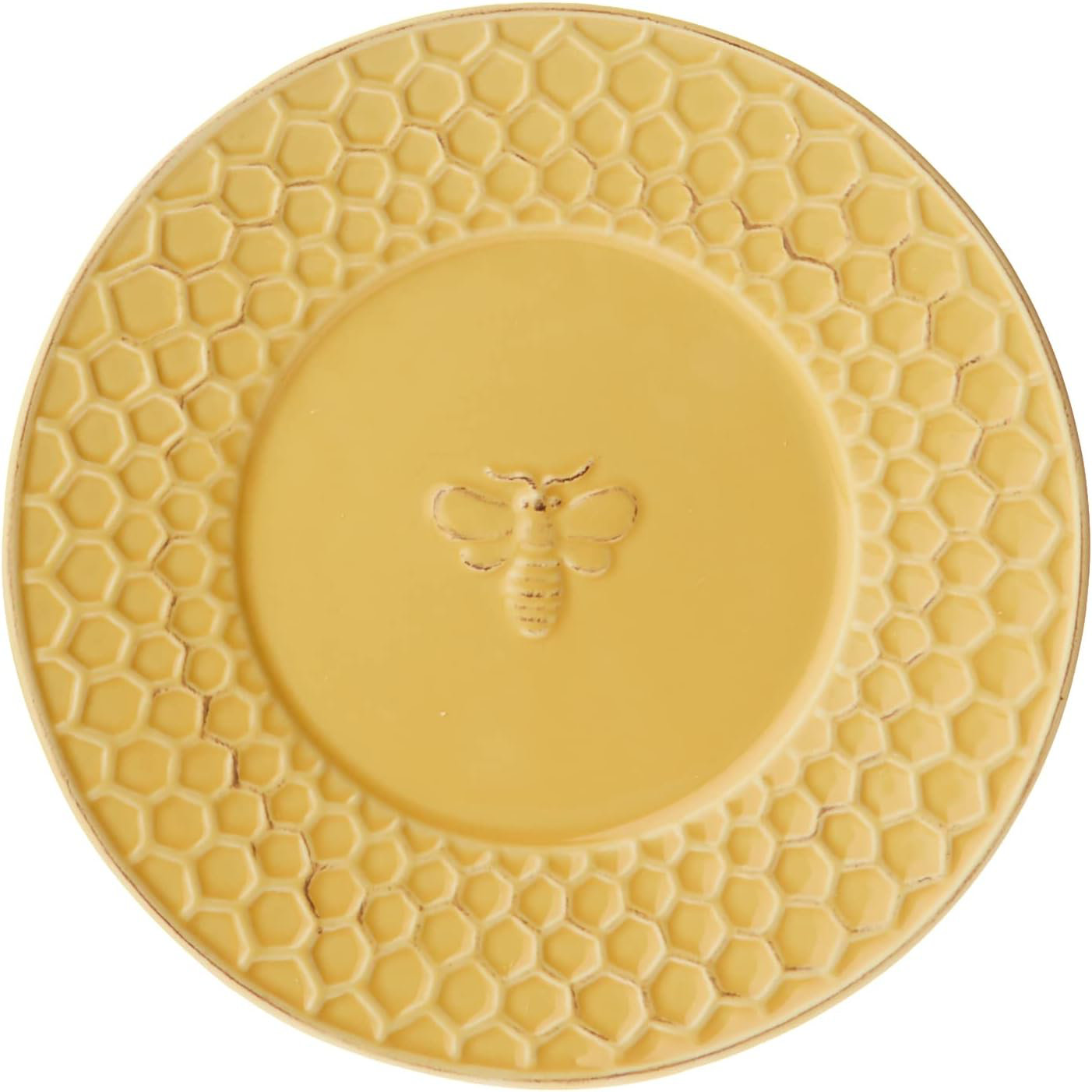 August Grove® Embossed Pottery Dish, 8 Inches In Diameter, Honeycomb ...