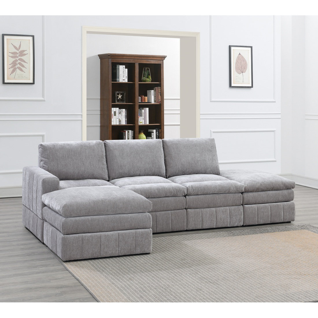 Hokku Designs Balhar Contemporary Modular Sectiona Set Furniture Corner ...