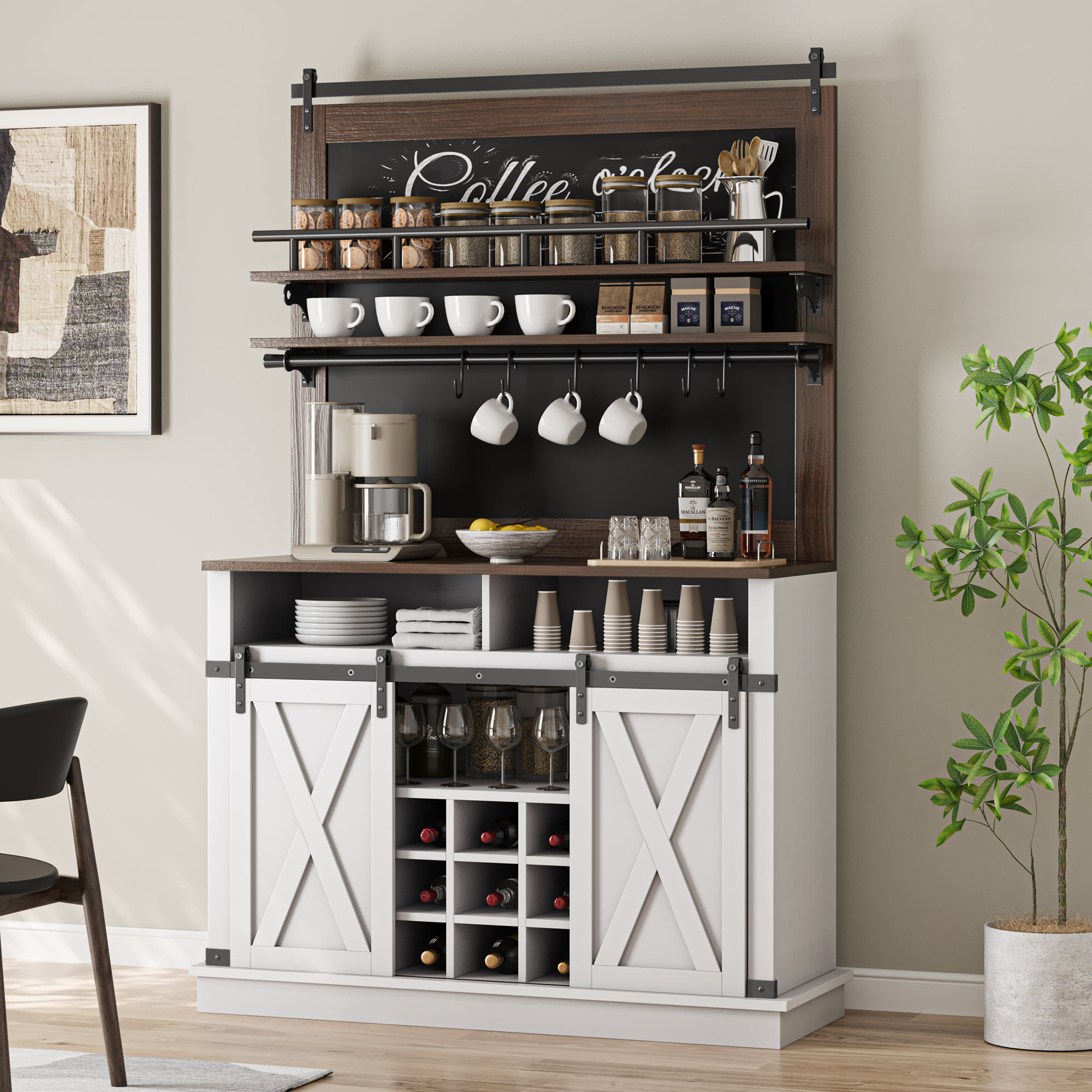 Gracie Oaks Katelynd 43.9'' Bar Cabinet & Reviews | Wayfair