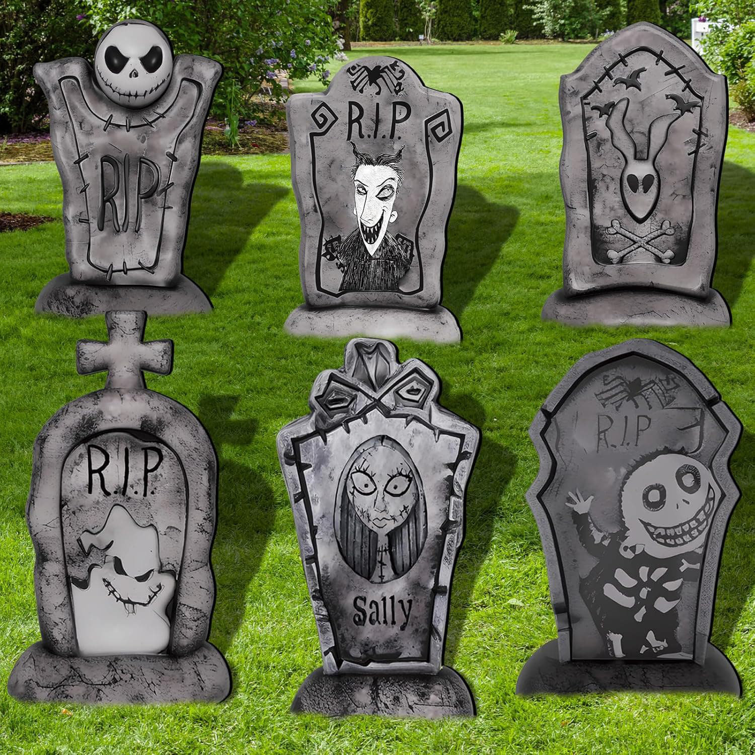 Ophelia & Co. 17-Inch Halloween Tombstone Yard Signs with Stakes | Wayfair