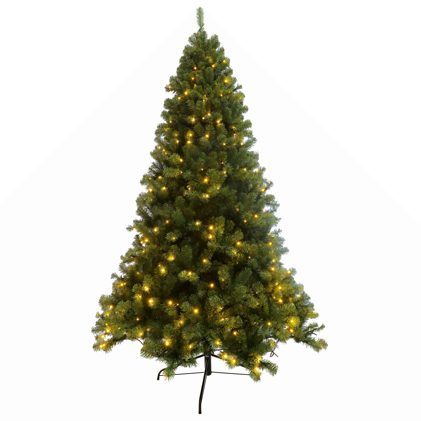 Red Barrel Studio® Artificial Hinged Xmas Tree With Pre-Strung Led S ...